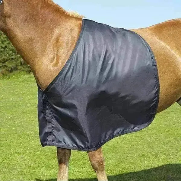 Satin Anti-Rub Bib Black Shoulder Guards Horse Blankets & Sheets