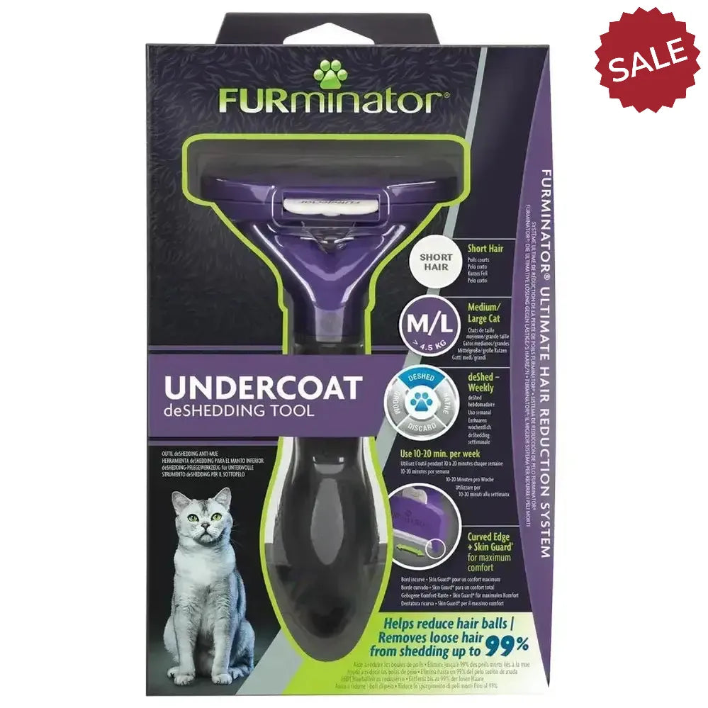 Furminator Undercoat Deshedding Tool For Short Hair Cat